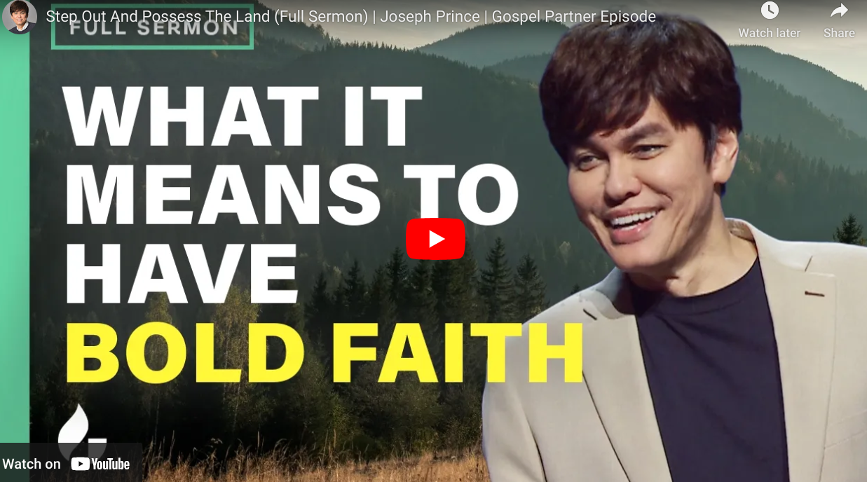 Pastor Joseph Prince Sermon : Step Out And Possess The Land